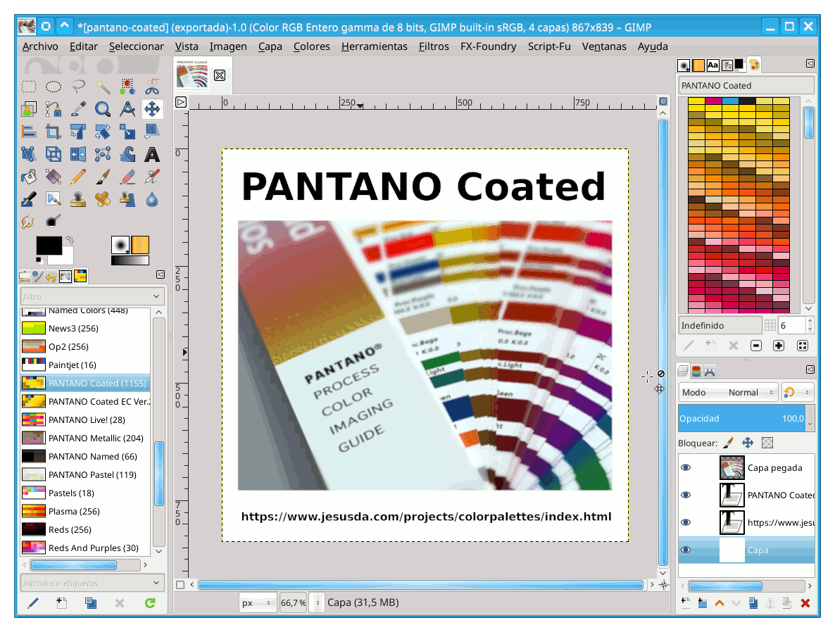 UsuarioDebian: Pantano: Paleta de colores para Gimp, Inkscape, Scribus y Krita