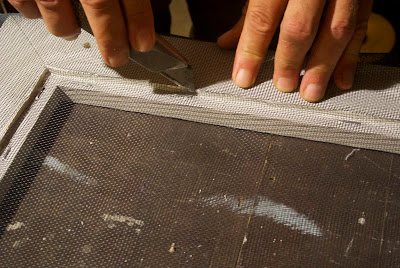 Life at Pugsley: How to make wood window screens 11: Installing the ...