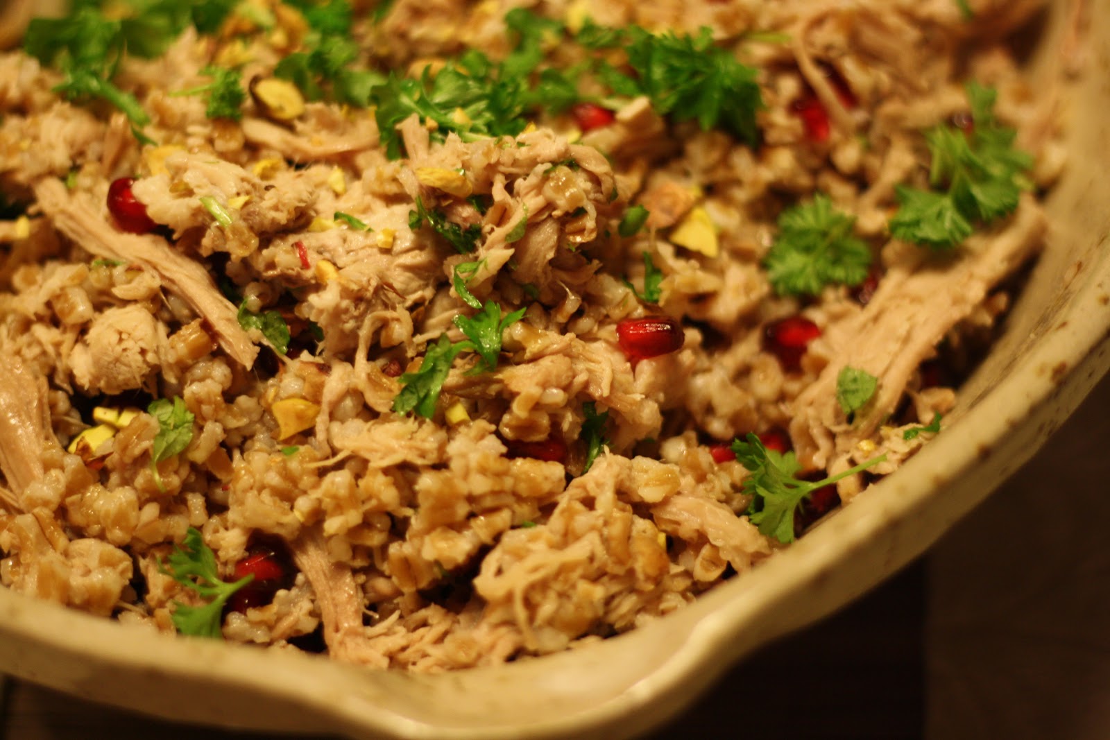 MissMuffins opskrifter: Braiseret gris med perlespelt, granatæble og ...