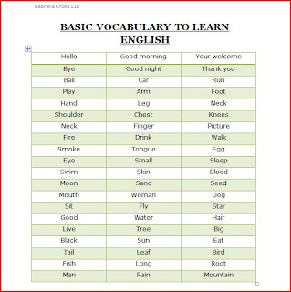 Teaching Learning English: BASIC VOCABULARY TO LEARN ENGLISH