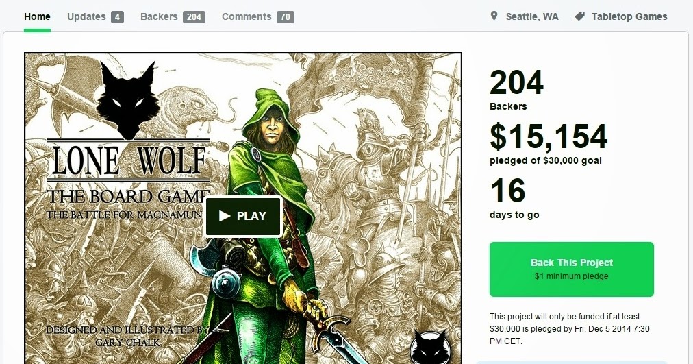 Lloyd of Gamebooks: The Lone Wolf Board Game - Halfway to Success!