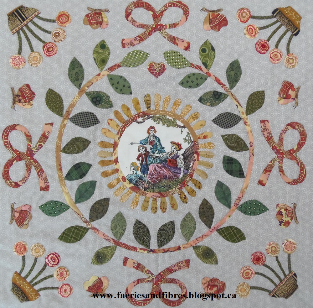 Faeries and Fibres: Rowdy Flat Library Quilt Block 1 is Finished!