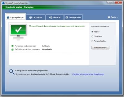 Microsoft Security Essentials, antivirus gratuito oficial de Microsoft
