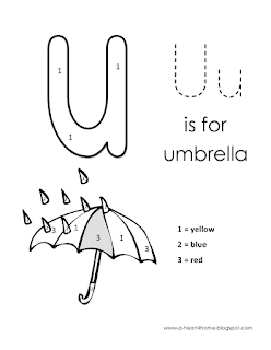Kids Page: Alphabet Letter U lowercase Coloring Pages