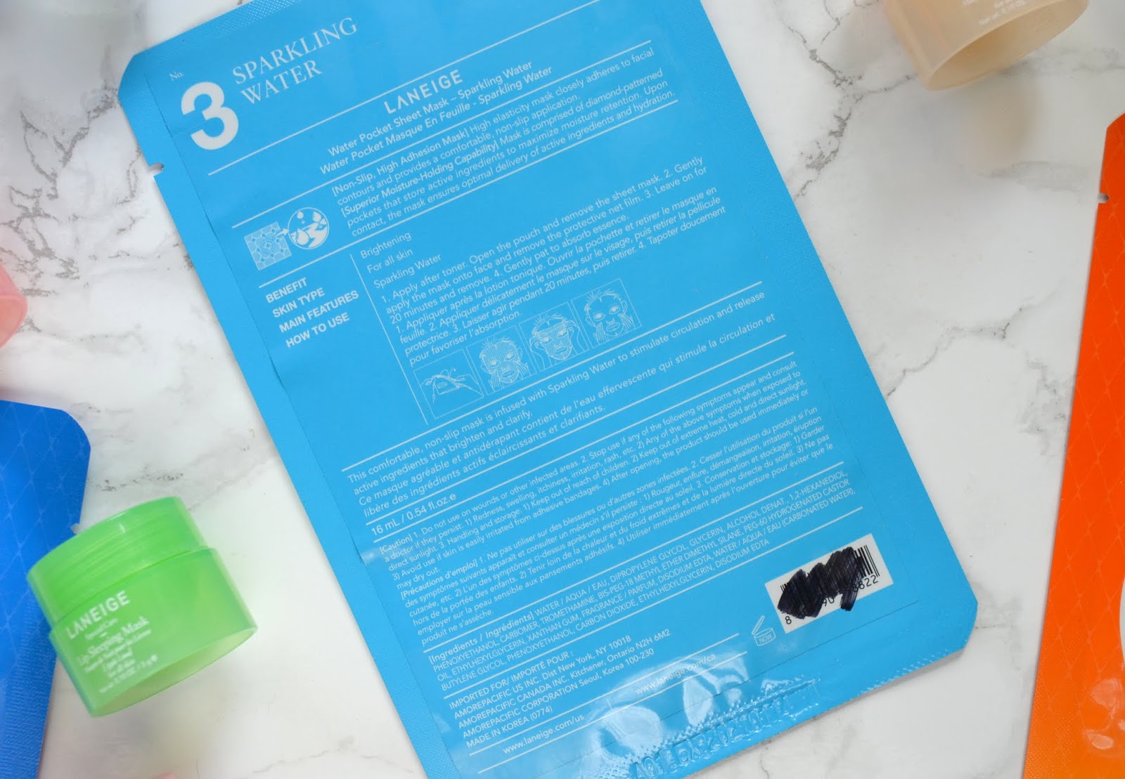 KBEAUTY | Laneige Water Pocket Sheet Masks #1 to #6 - The Breakdown ...