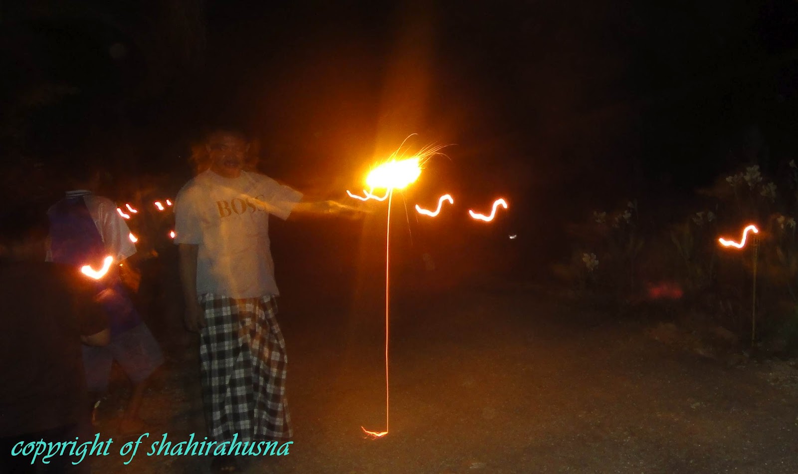 My secret life:shahirahusna: Bermain Bunga Api n Mercun di mlm Raya