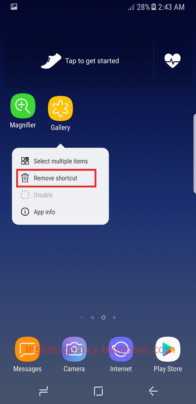 Inside Galaxy: Samsung Galaxy S8: How to Add or Remove App Shortcuts on ...