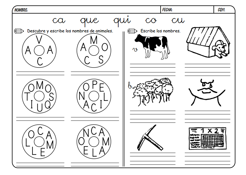 Palabras Con Ca Ce Ci Co Cu at Calvin Brown blog