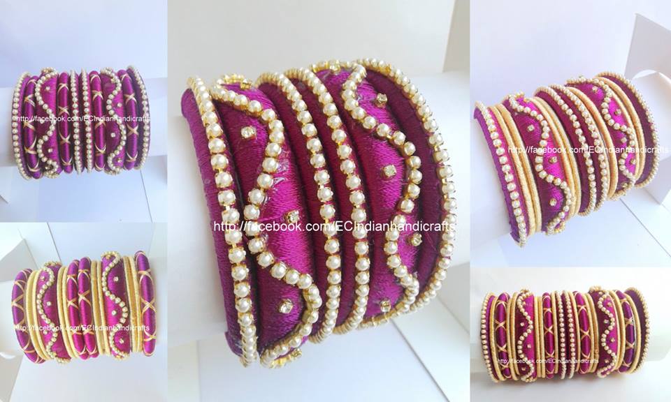 Easy Crafts - Explore your creativity: Silk thread bangle designs - Part 1