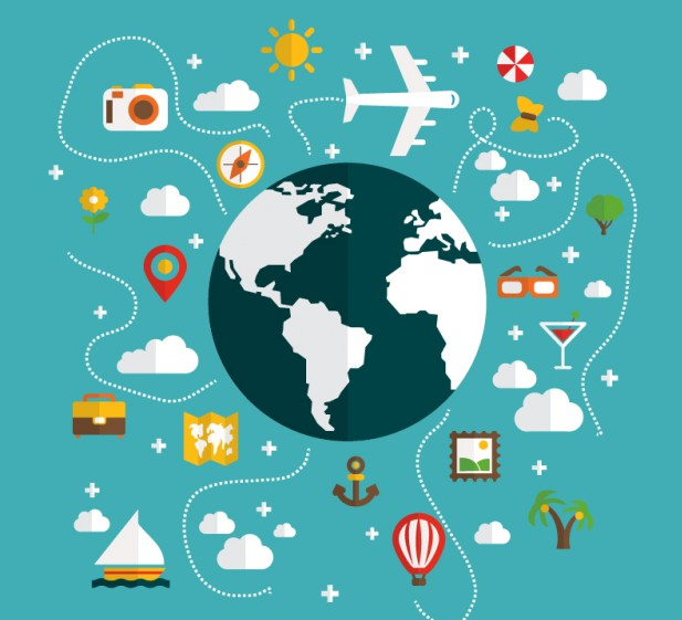 Mapa del Mundo con Iconos