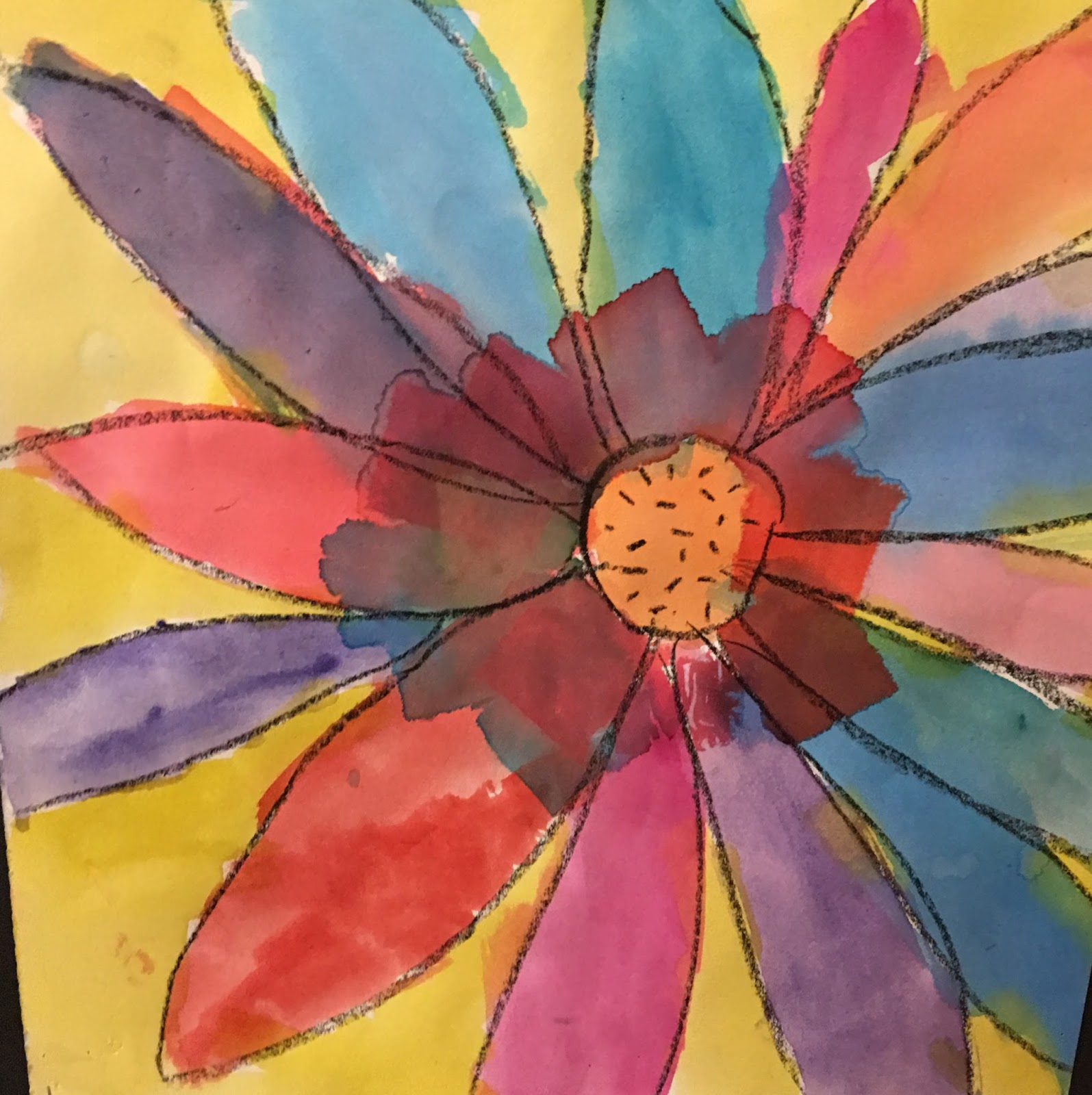 Art Room Blog: 2nd Grade Georgia O'keeffe Flowers...