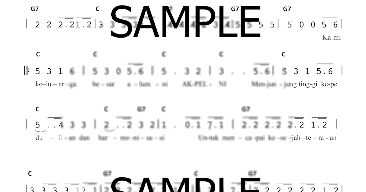 Contoh Pesanan Menulis Partitur Not Angka Lagu Mars - Jasa Menulis ...
