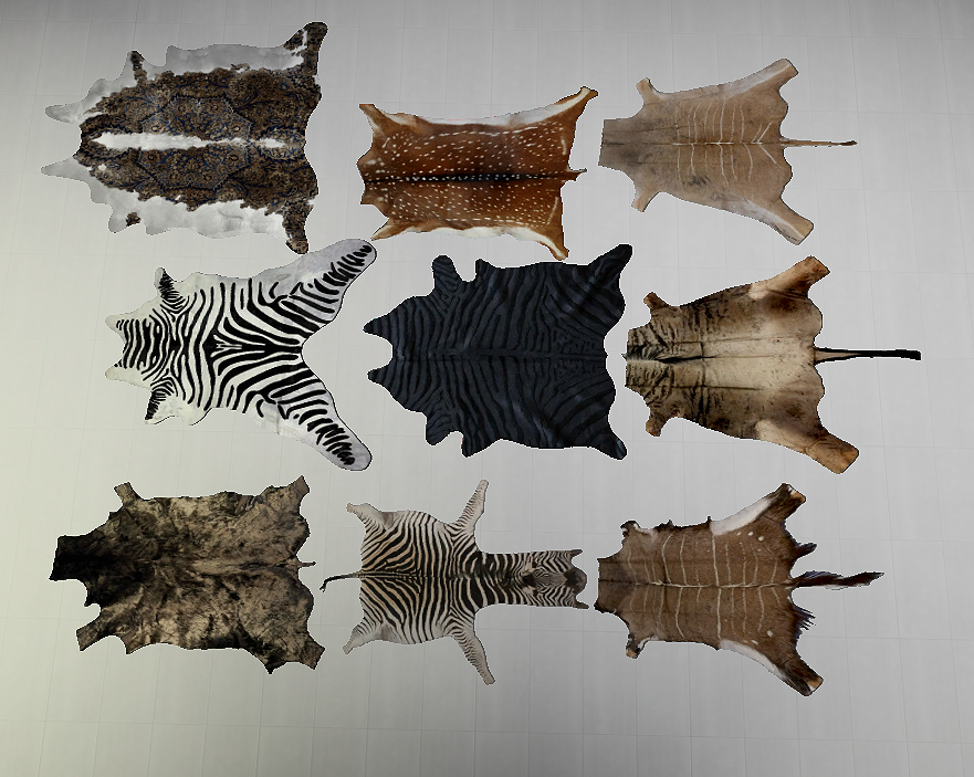 Sims 4 CC's - The Best: Cowhide Rugs Galore by Daer0n