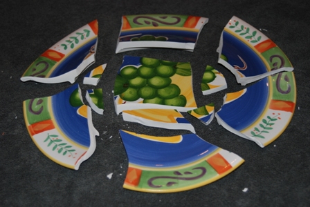 Mosaics by Kim Finlan: How to Chip A Plate to Mosaic with the Full Plate