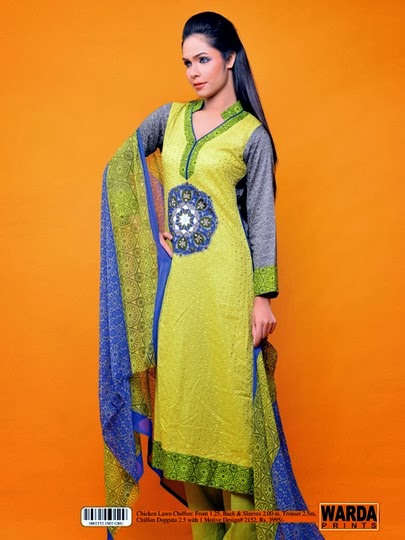 New Pk-Fashion: Warda Spring/Summer Collection 2014/15 | WARDA Prints Lawn/Chiffon/Chicken