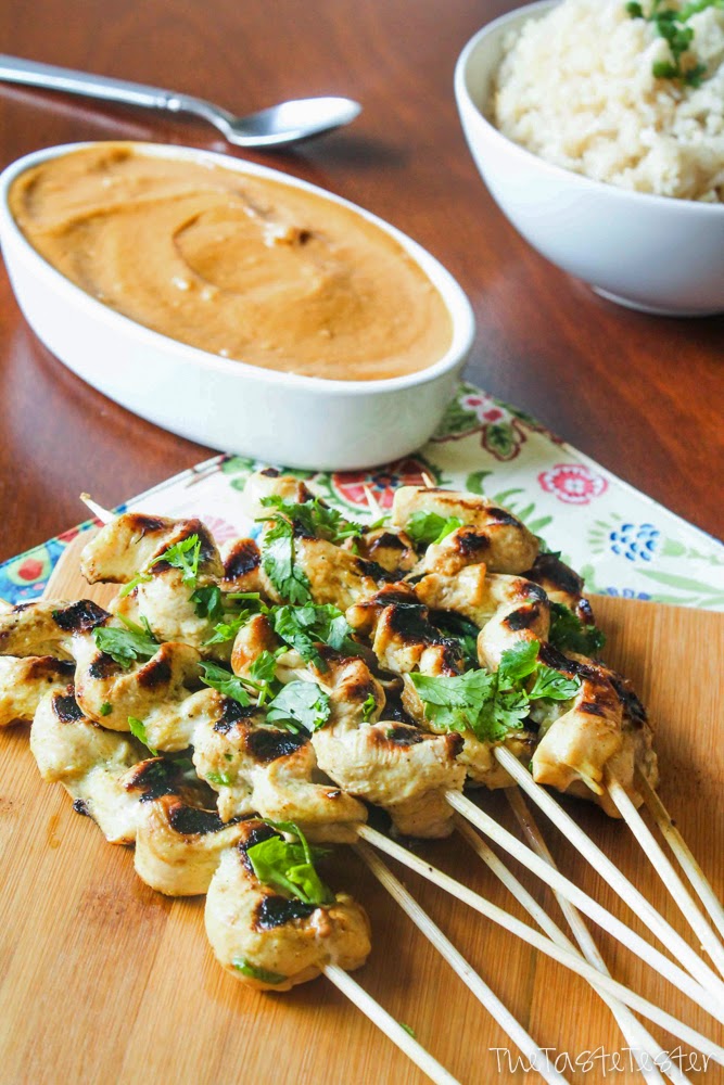 The Taste Tester: Asian Chicken Satay Skewers with Peanut Sauce