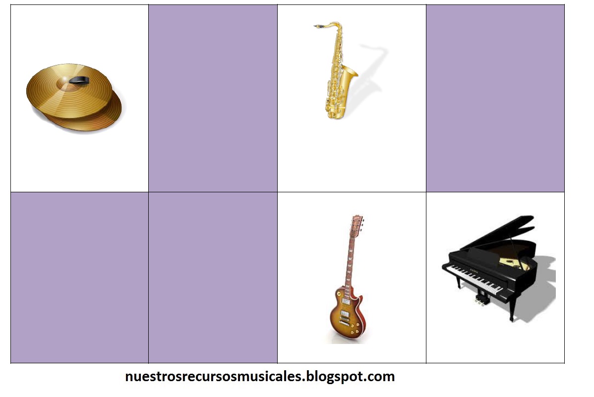 Nuestros recursos musicales: Bingo de instrumentos musicales