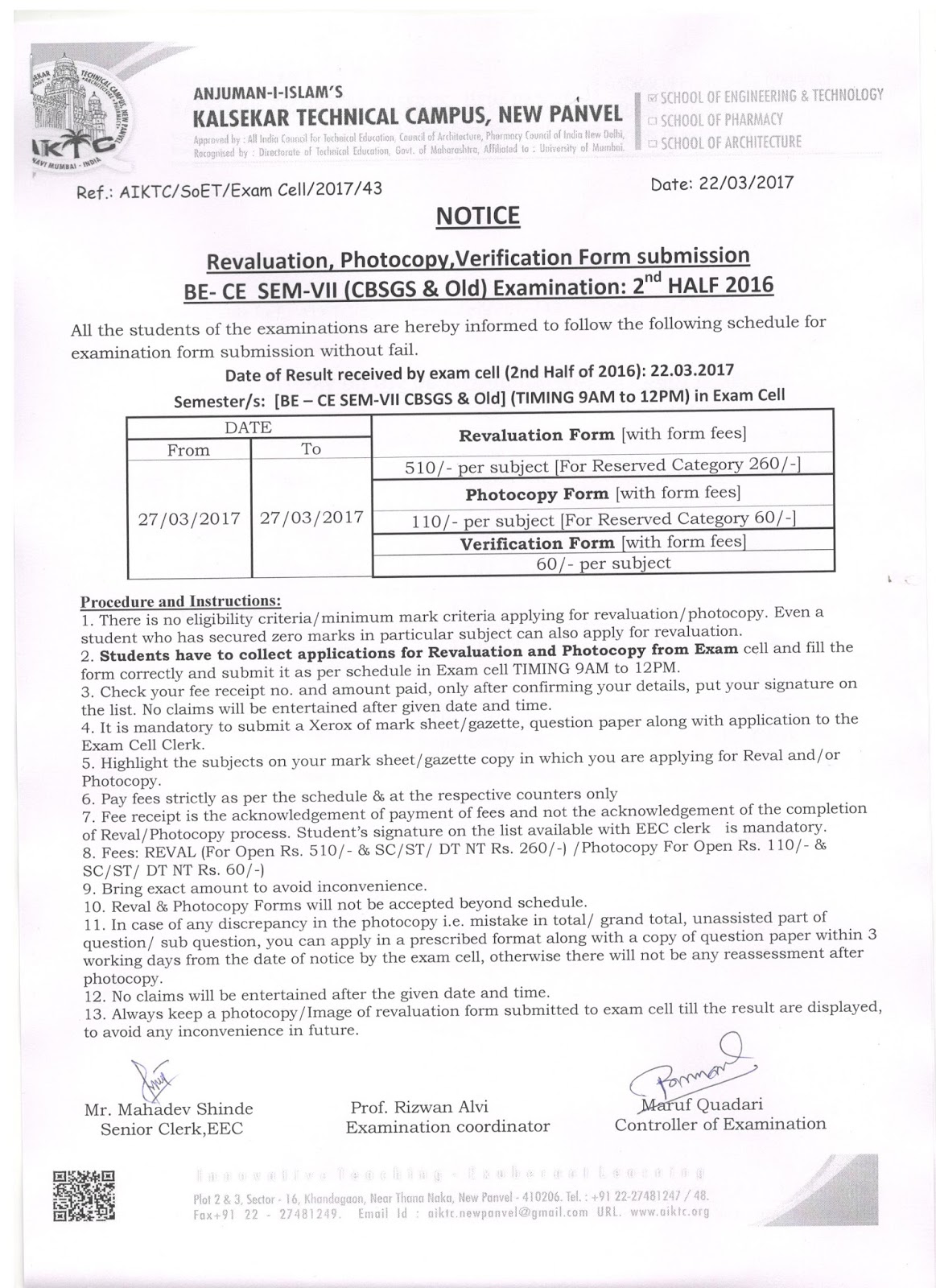 EXAM-CELL NOTICE BOARD: NOTICE-REVALUATION , PHOTOCOPY SHCEDULE- BE-CE ...
