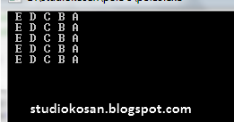 Contoh Program C++ tentang Perulangan - Pola 9