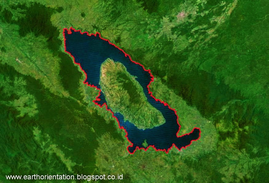 Earth Orientation: 5. Toba Lake Surface Area