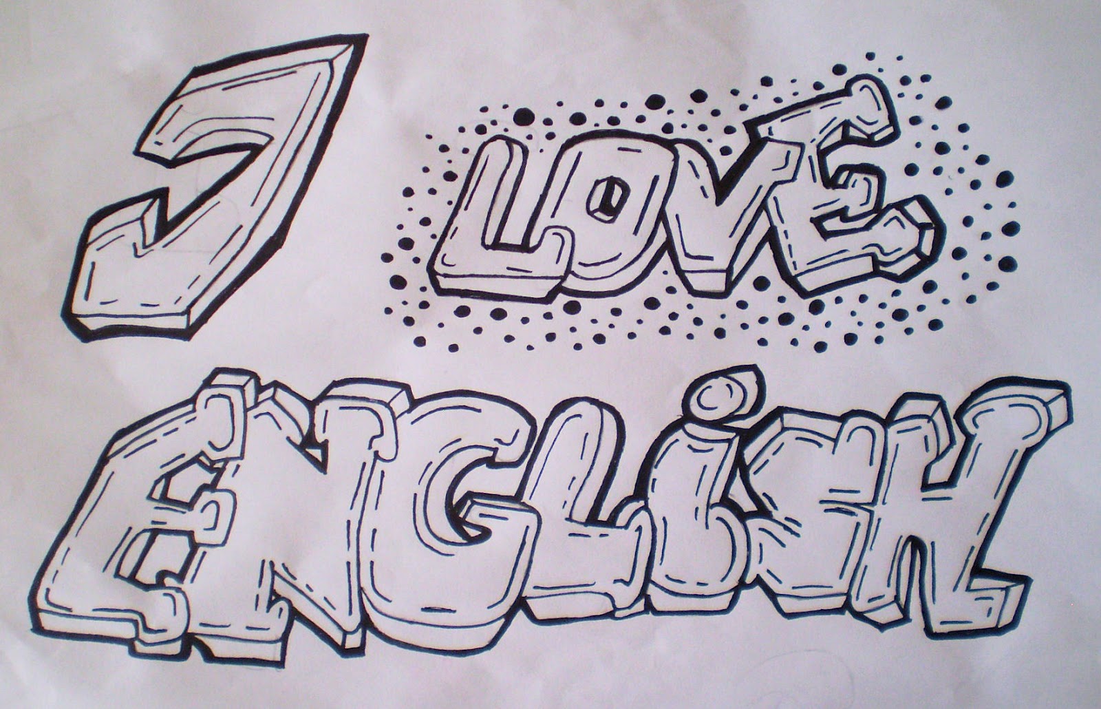 I love English :): I love English I love graffiti :)