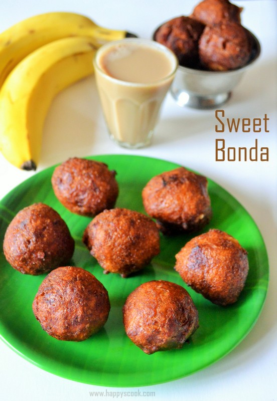 Sweet Bonda Recipe | Wheat Flour Unniappam | Fried Whole Wheat Banana ...