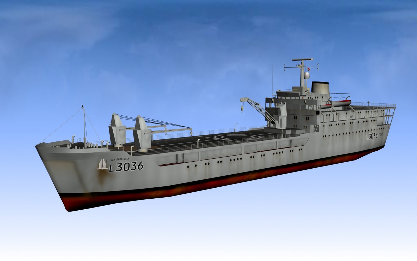 Modelos en 3D / 3D Models: RFA Sir Percivale - L3036