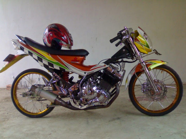 Modifikasi Motor Satria FU 150 Velg Jari Jari 2015
