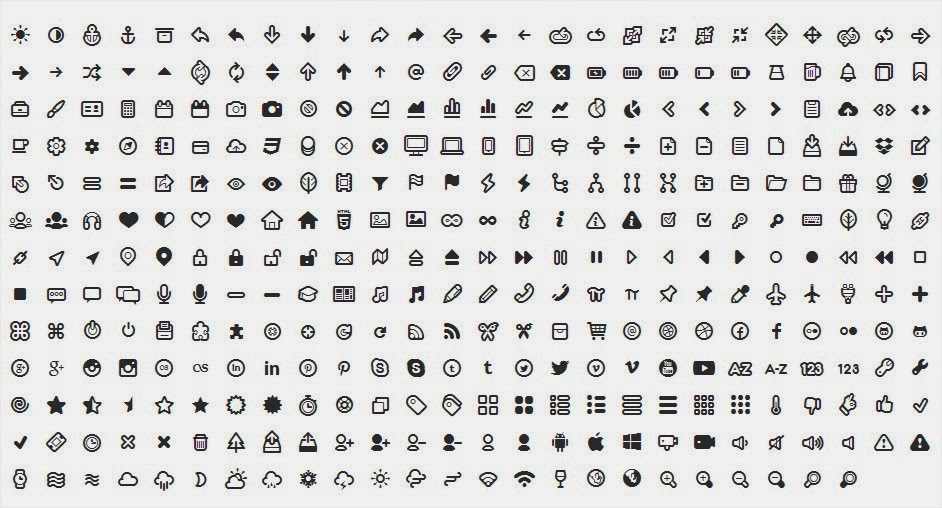 Iconos vectoriales y fuentes de icono - Recursos Design