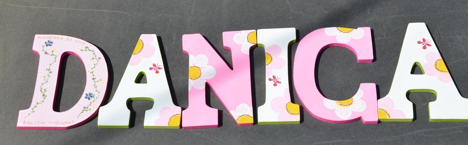 Wooden Letters for Dani