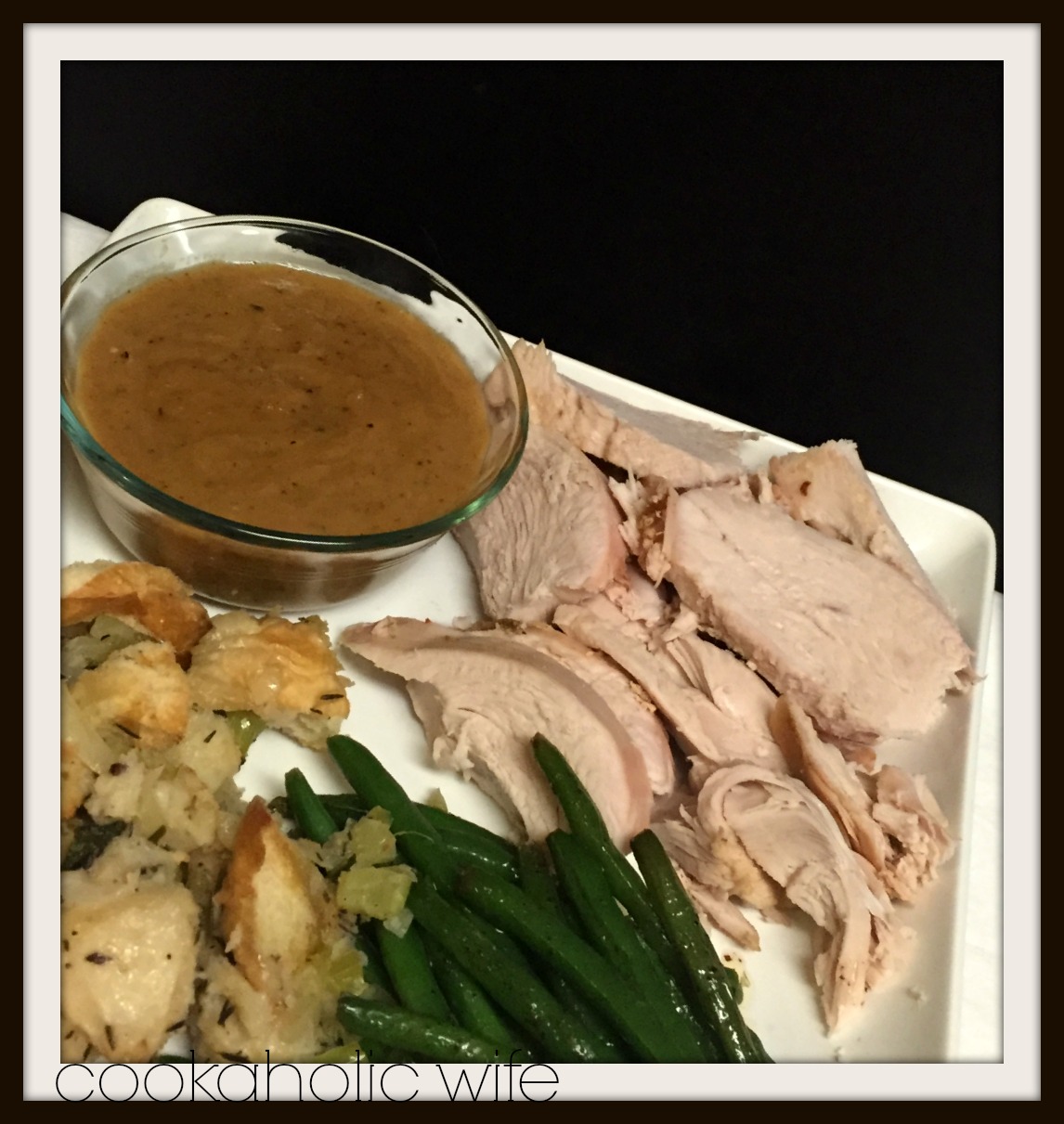 Brown Sugar-Cured Turkey with Apple Bourbon Gravy - Cookaholic Wife