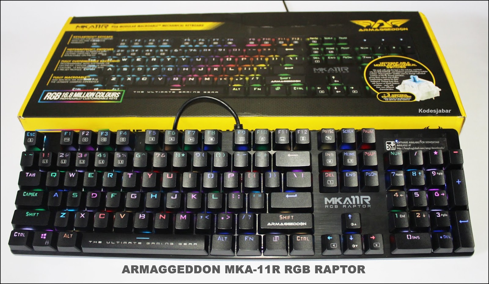 Armaggeddon RGB Raptor MKA-11R, Keyboard Mechanical Paling Cocok Buat ...