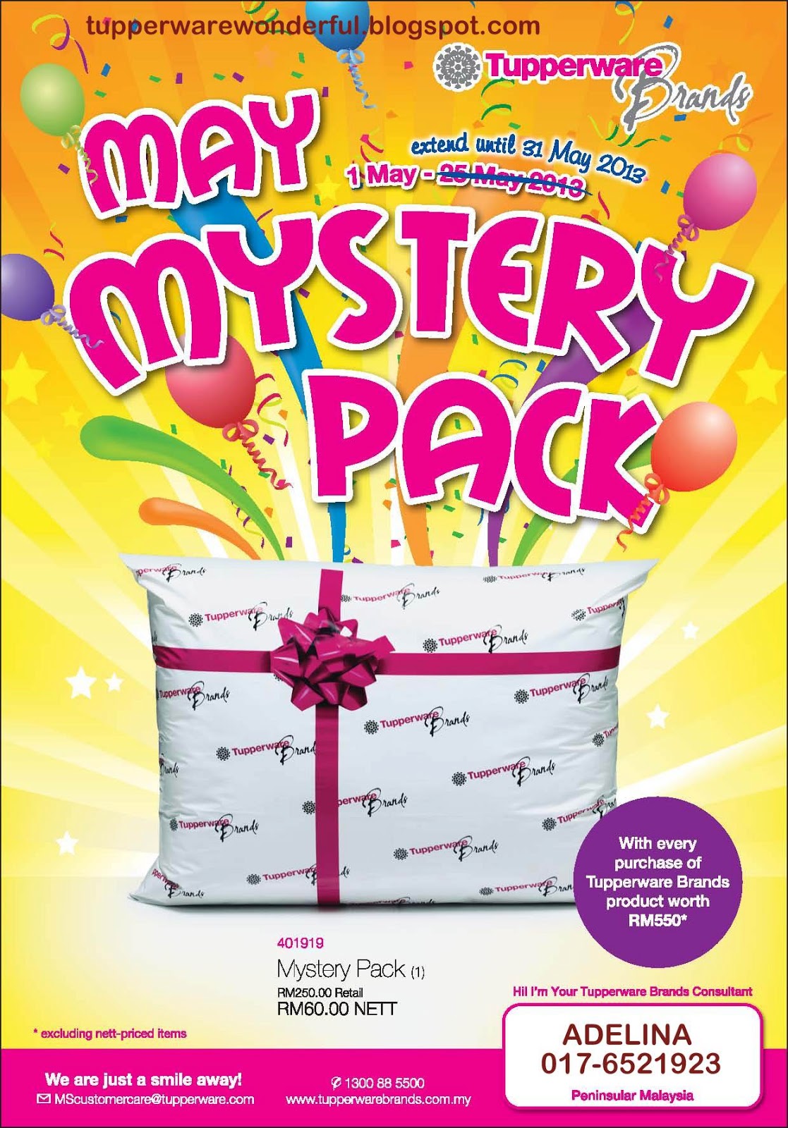TUPPERWARE WONDERLAND: MAY 2013 MYSTERY PACK