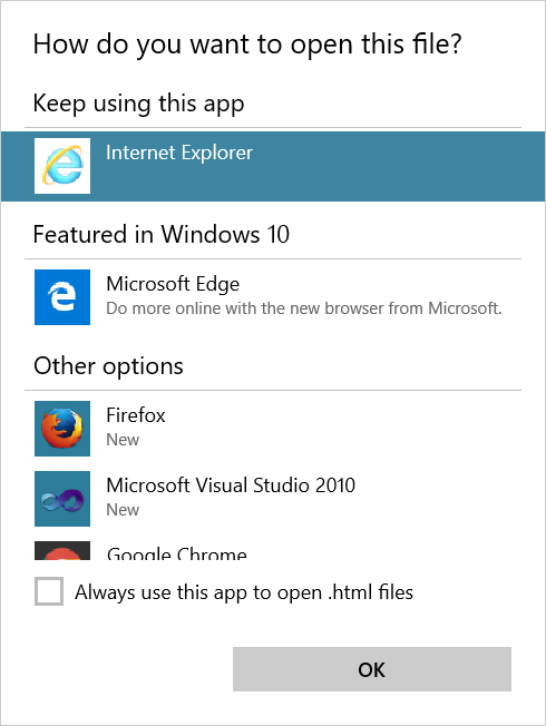 Windows 10 How Do You Want To Open This File Dialog Box