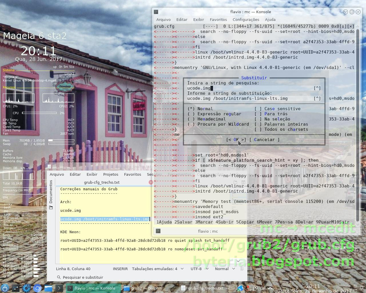 Byteria: Escolhendo Grub entre vários Linux