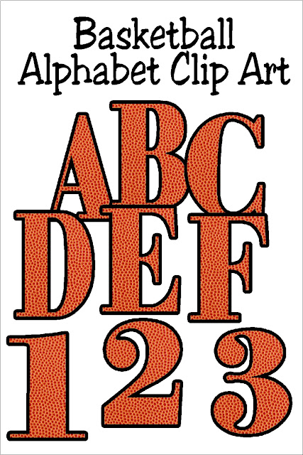 DIY Party Mom: Basketball Alphabet Clip Art
