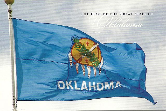 Postcards And Road Trips: OK Flag & Route 66 Postcards