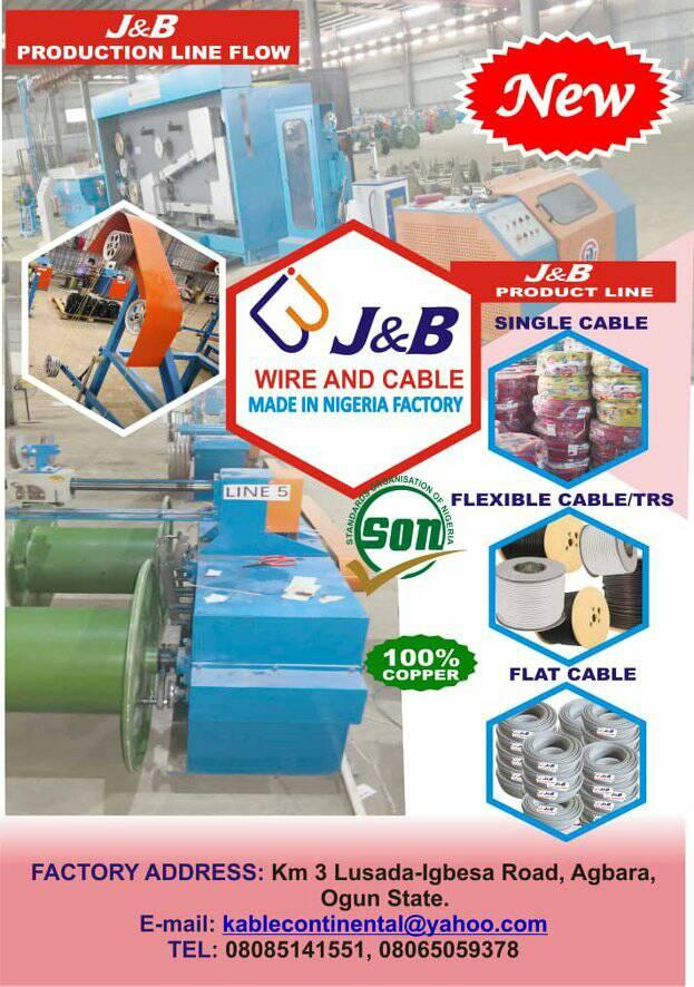 J&B Wire and Cable owned By Anambra State Young Industrialist