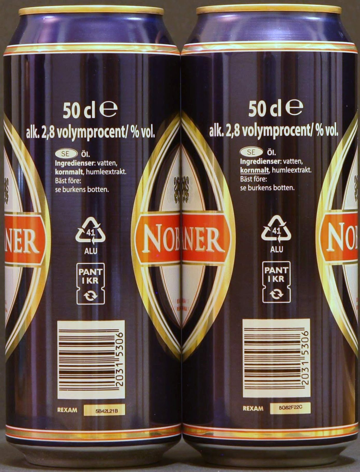 Burk-Bloggen: Nobelaner Öl (2,8) : ny variant med "kornmalt" understruket