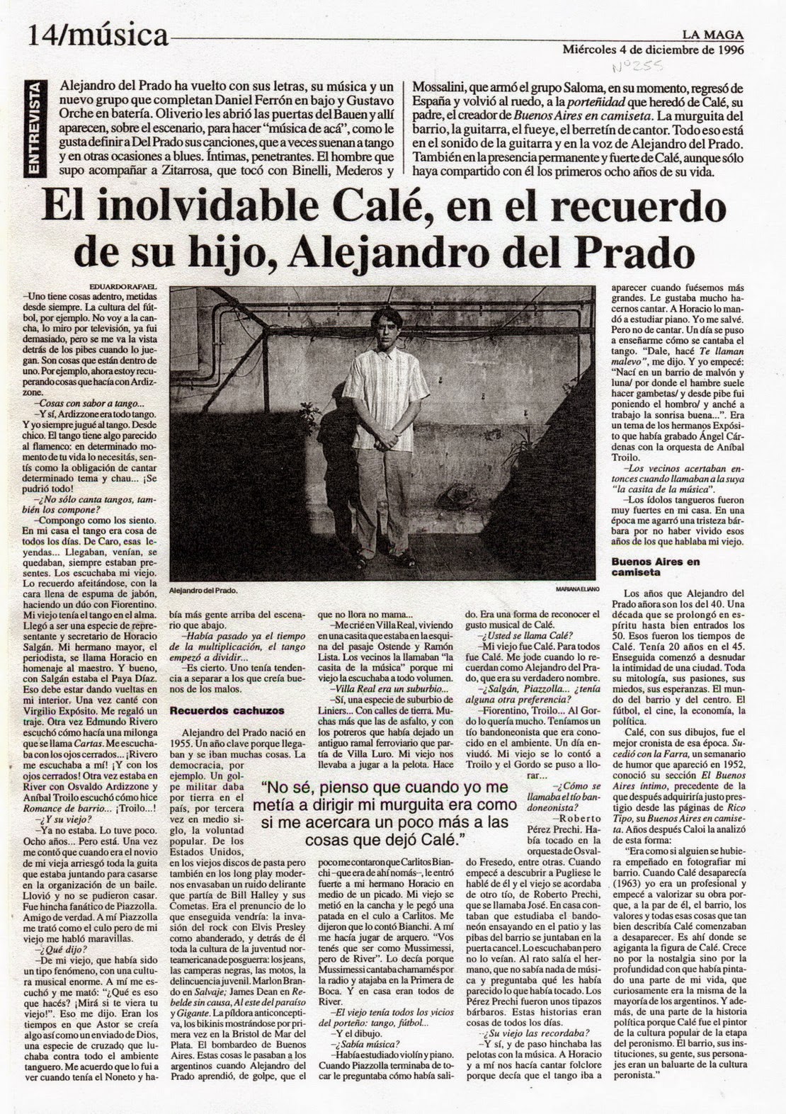 Sonrisas Argentinas : Alejandro del Prado recuerda a su padre, Calé