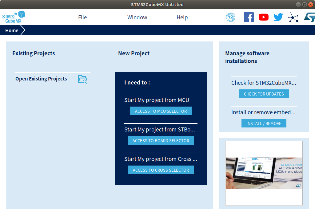 Linux(Ubuntu) Eclipse STM32 開発環境