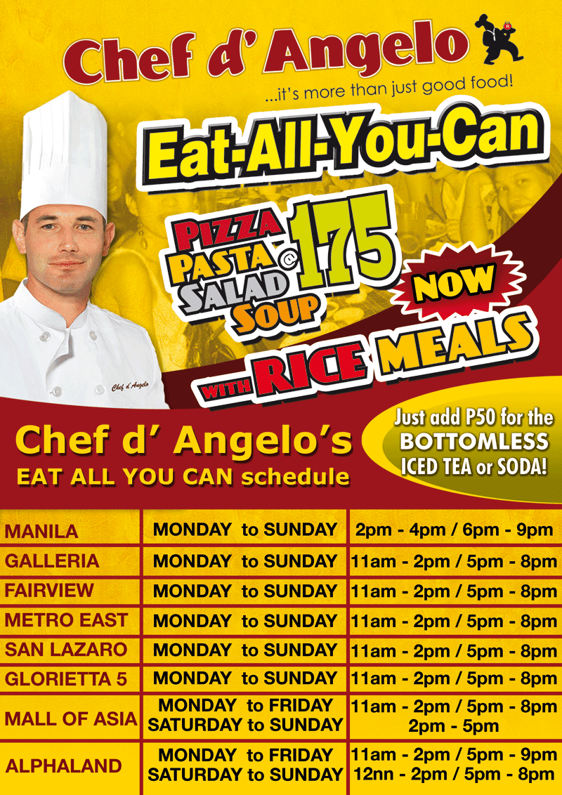 BUSINESS REVIEW: Chef d' Angelo: Eat All You Can