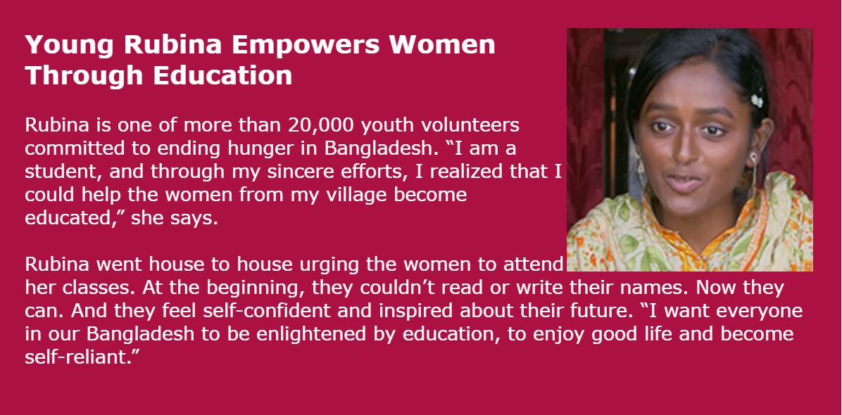 Equal rights for women worldwide: Bringing literacy and empowering women