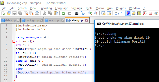 Contoh Program Percabangan - Tekno Inovatif