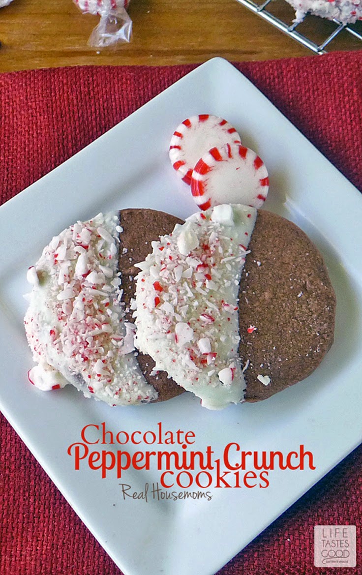 Chocolate Peppermint Crunch Cookies | Life Tastes Good