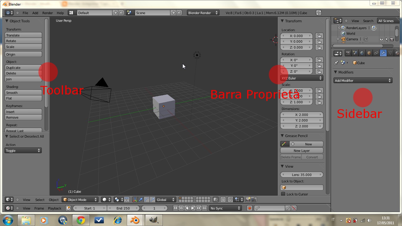 Blender 1interfaccia Di Blender