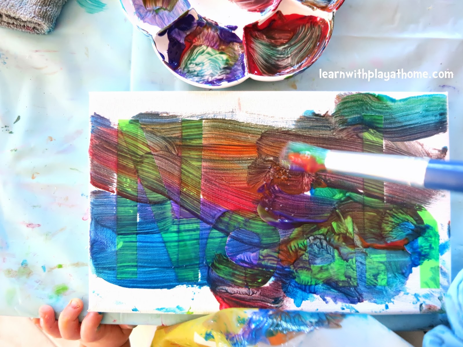 Learn with Play at Home: Easy Toddler Name Art