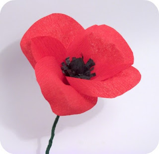 PerlillaPets: Tutorial: crepe paper poppy!
