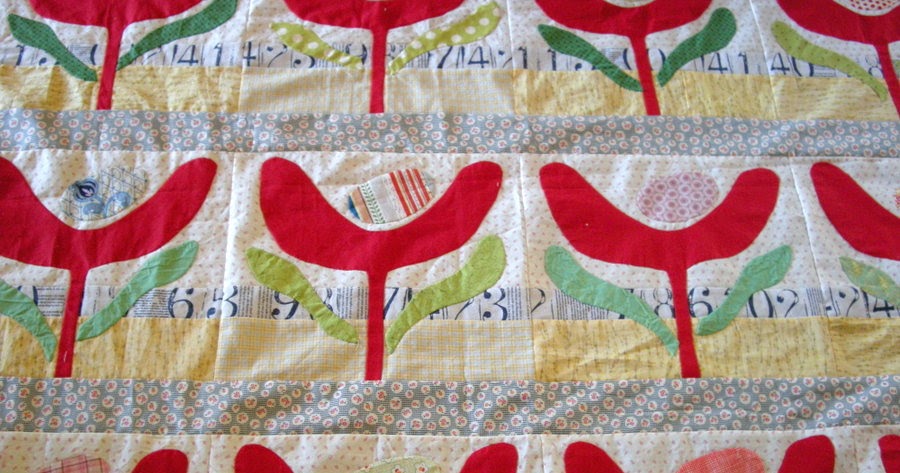 Quilty Folk: Vintage Red a Completed Quilt Top