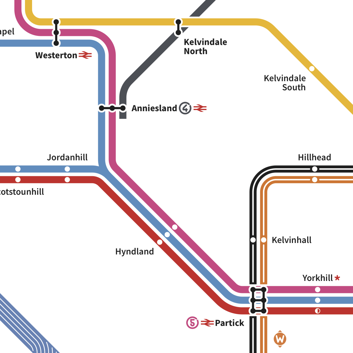 Angus Doyle Design: Glasgow Transport Map